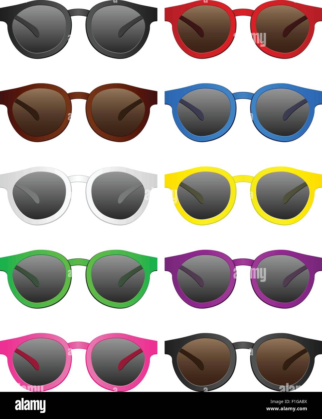 Retro sunglasses on a white background. Vector illustration Stock ...