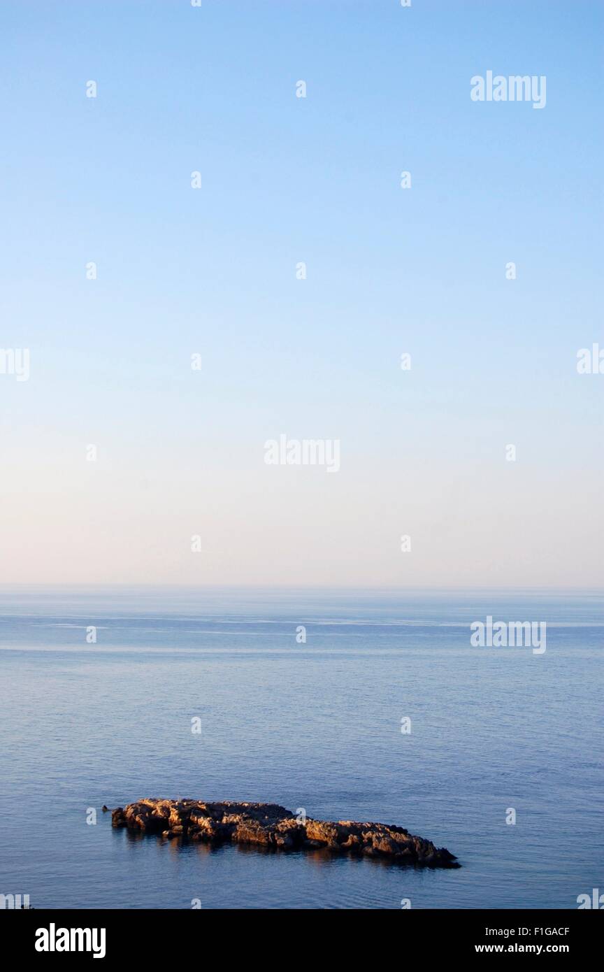tiny island in the Libyan Sea off the coast of Loutro in Southern Crete ...