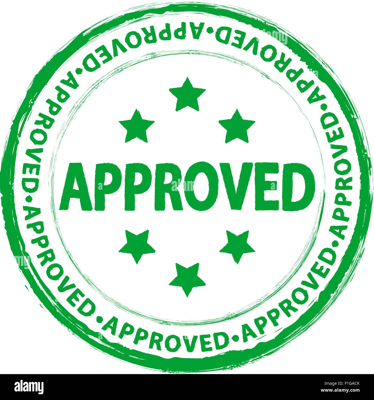 Quality control approved stamp signature Stock Vector Images - Alamy