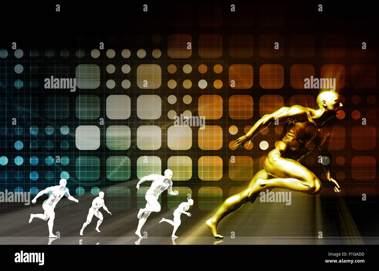 Business Competition with a Winning Leader Skill Stock Photo - Alamy