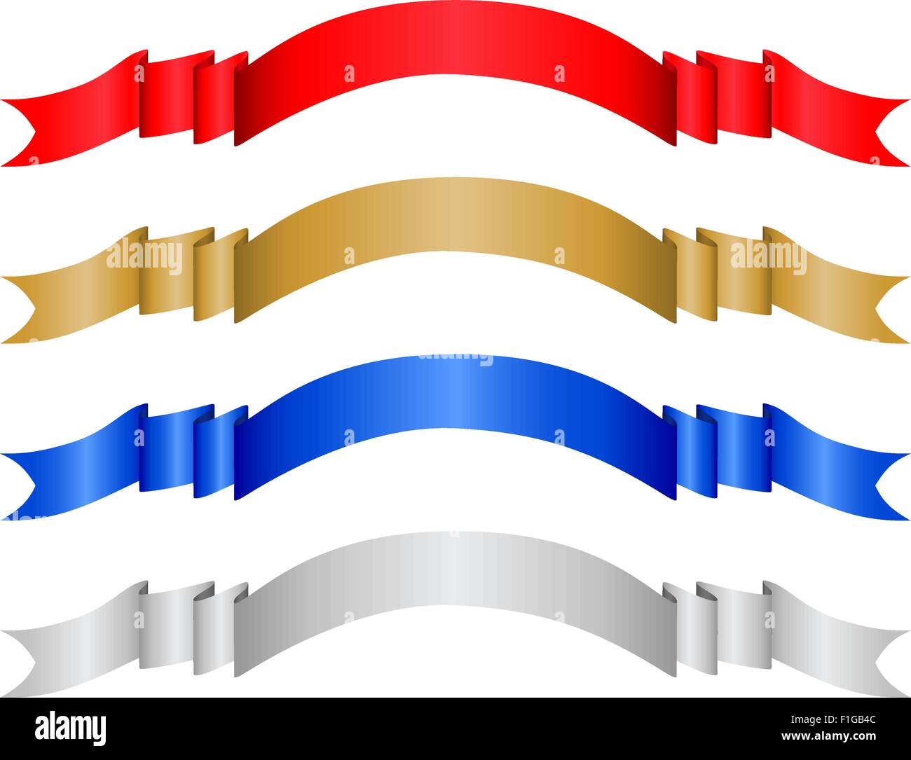 Color banners set on a white background. Vector illustration Stock ...