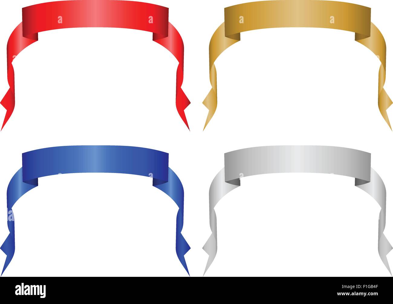 Color banners set on a white background. Vector illustration Stock ...