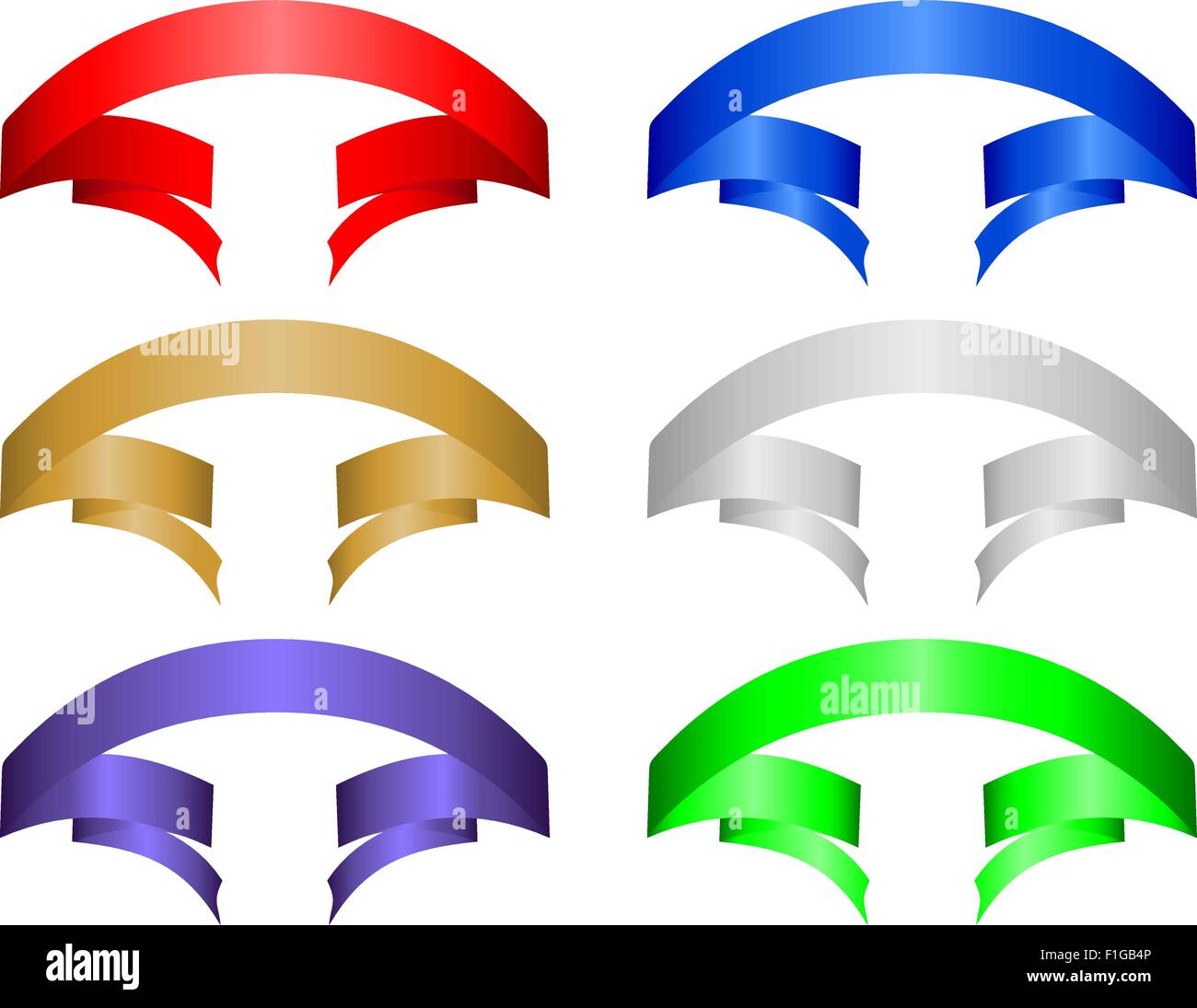 Color banners set on a white background. Vector illustration Stock ...