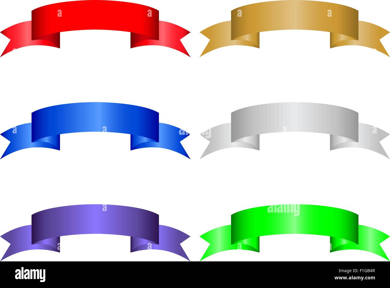 Color banners set on a white background. Vector illustration Stock ...