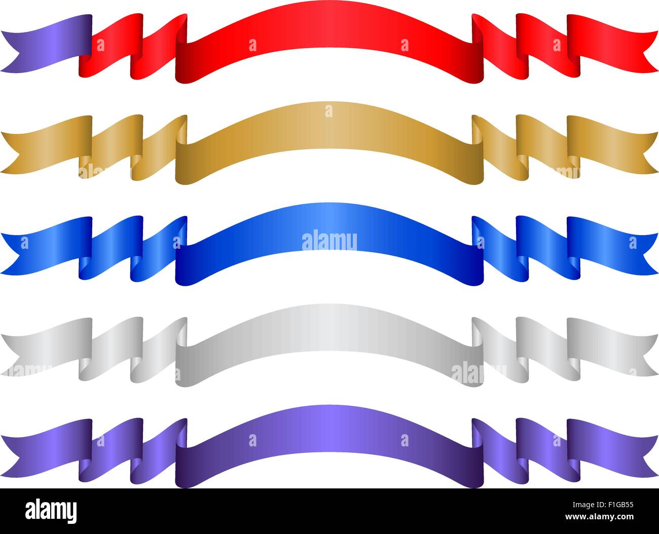 Color banners set on a white background. Vector illustration Stock ...