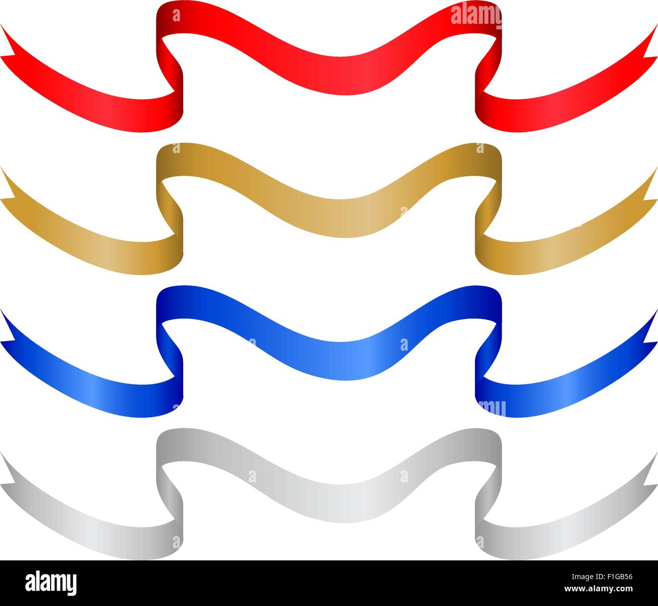 Color banners set on a white background. Vector illustration Stock ...