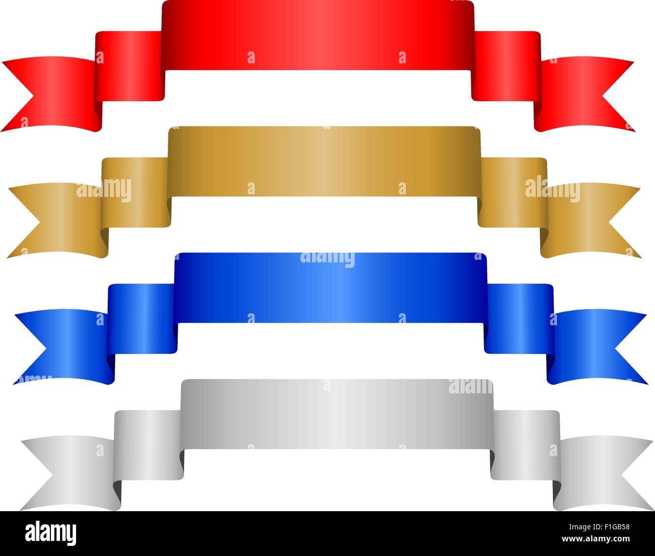 Color banners set on a white background. Vector illustration Stock ...