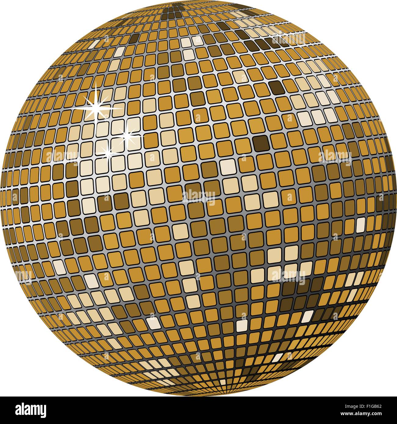 Isolated gold abstract ball on a white background. Vector illustration ...