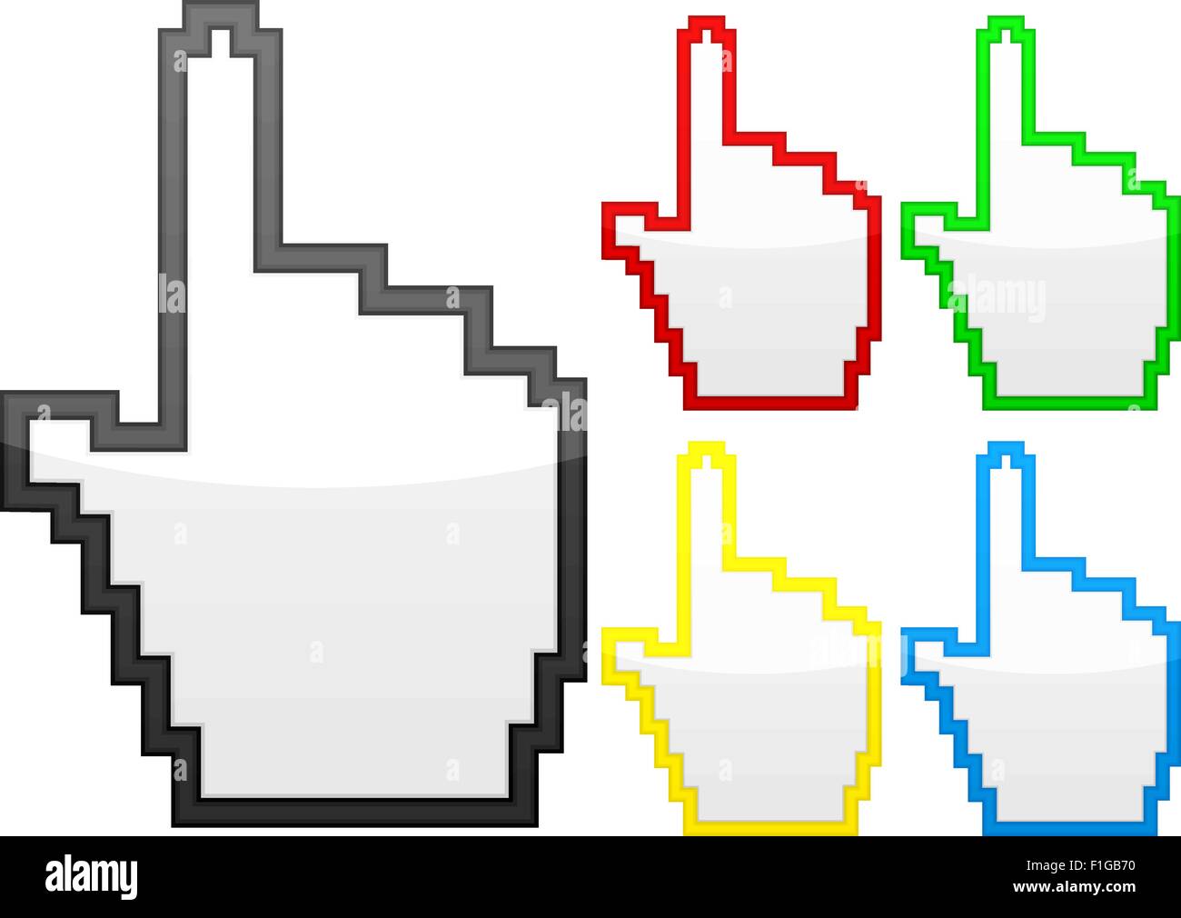 Hand Computer Cursor Set On White Background Vector Illustration Stock Vector Image And Art Alamy