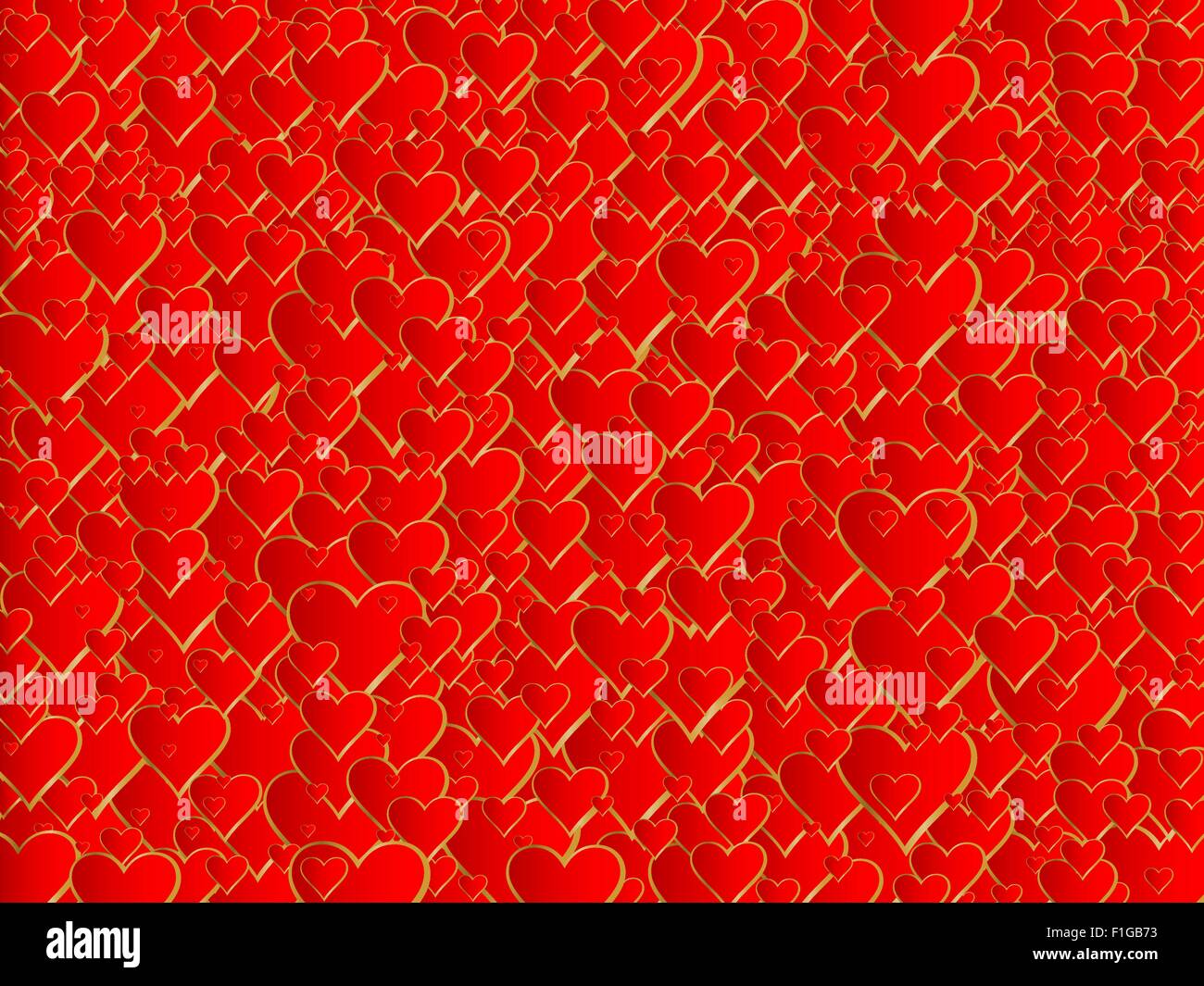 Illustration many hearts, Valentines background Stock Vector Image ...