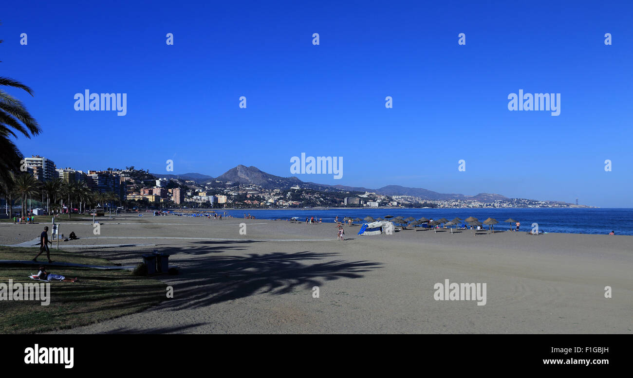 The beach and seafront, Malaga, Andalucia, Spain Stock Photo - Alamy