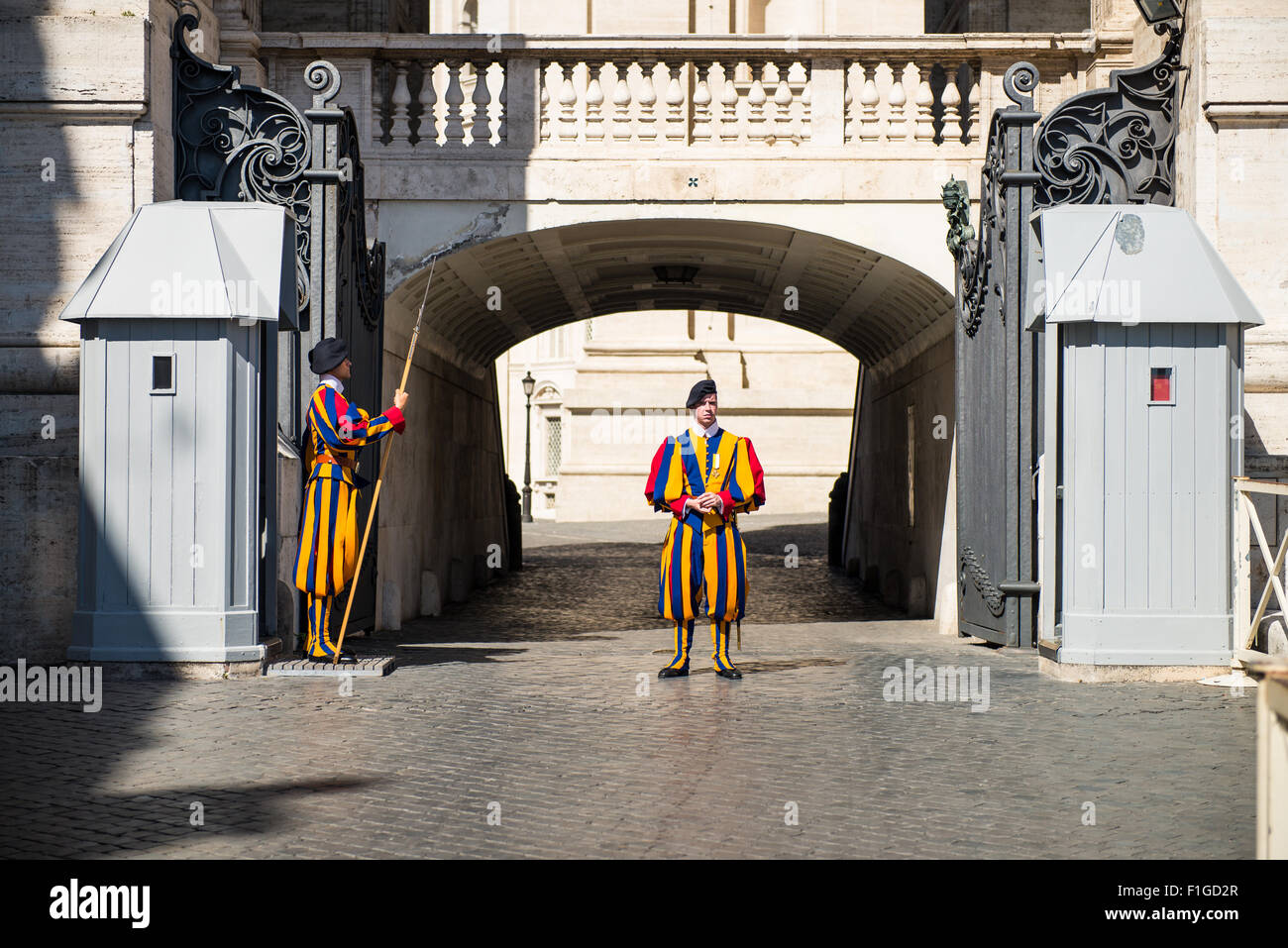 Photo of Saint Peter's square guards in Rome Stock Photo - Alamy