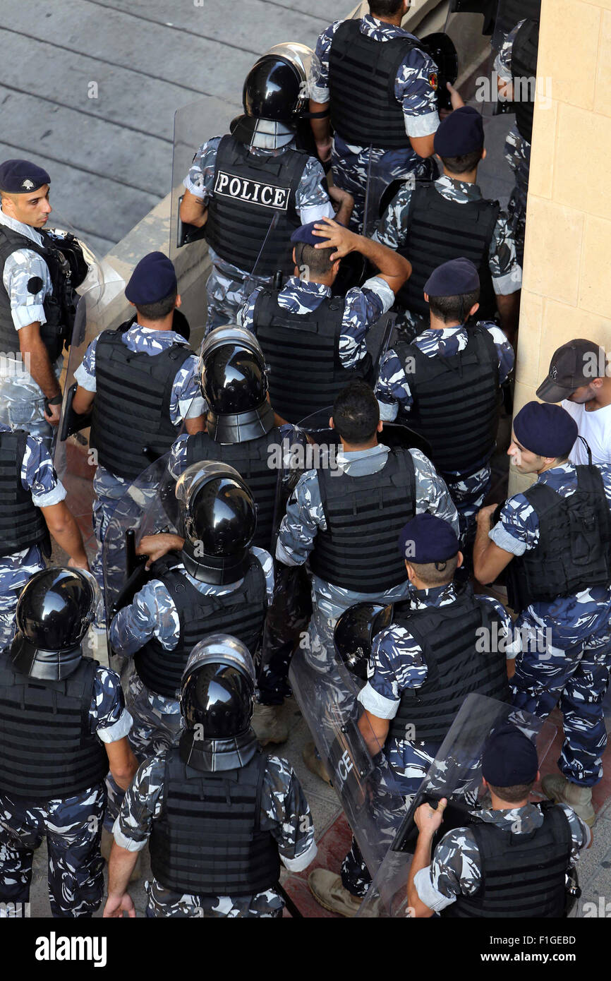 Beirut, Beirut, Lebanon. 1st Sep, 2015. Lebanese activist clash with ...