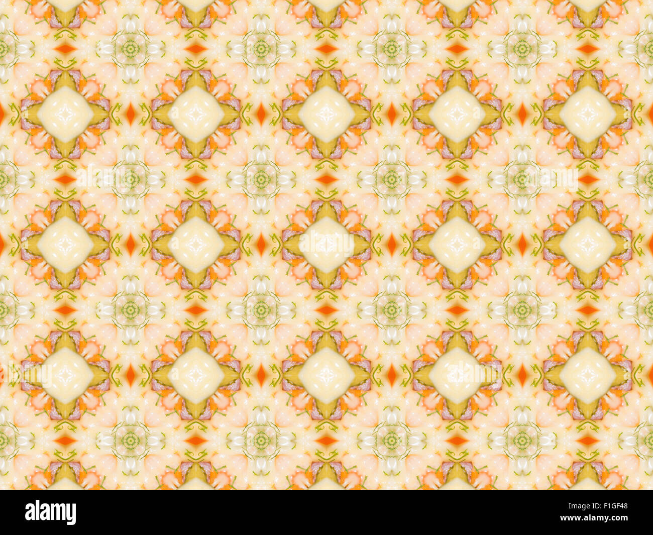 orange color drawing in kaleidoscope pattern - orange color drawing in ...