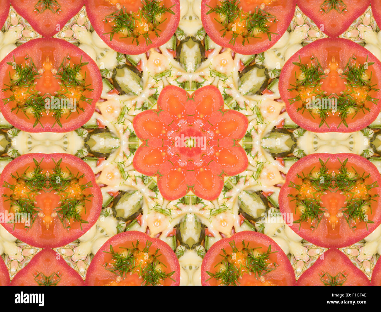 orange color drawing in kaleidoscope pattern - orange color drawing in ...