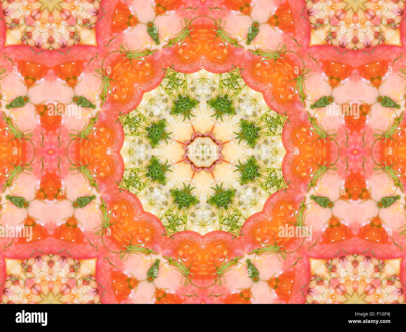 orange color drawing in kaleidoscope pattern - orange color drawing in ...