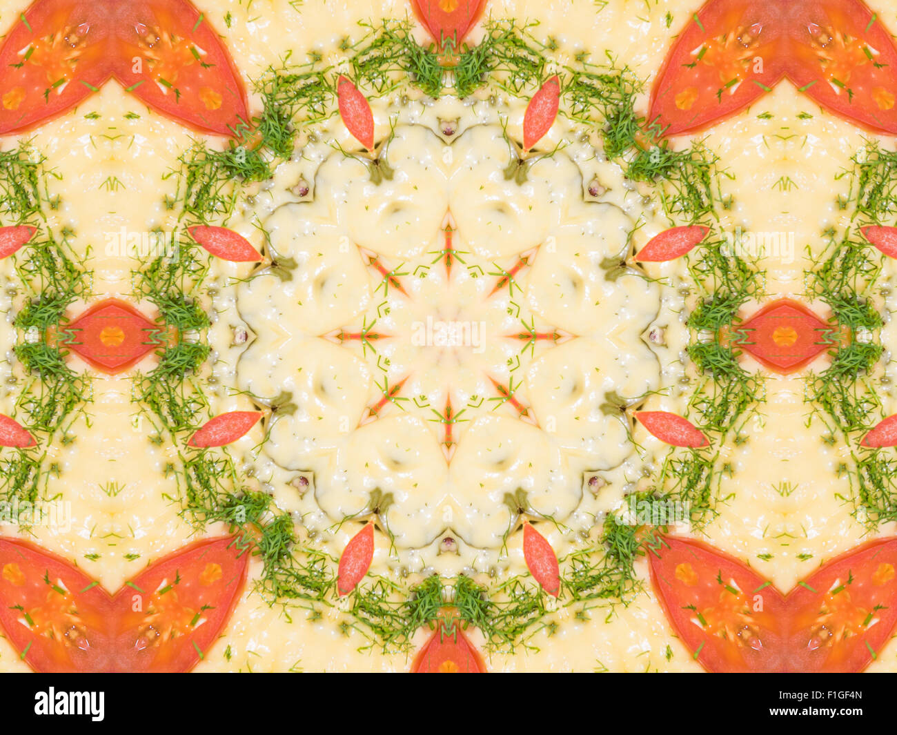 orange color drawing in kaleidoscope pattern - orange color drawing in ...