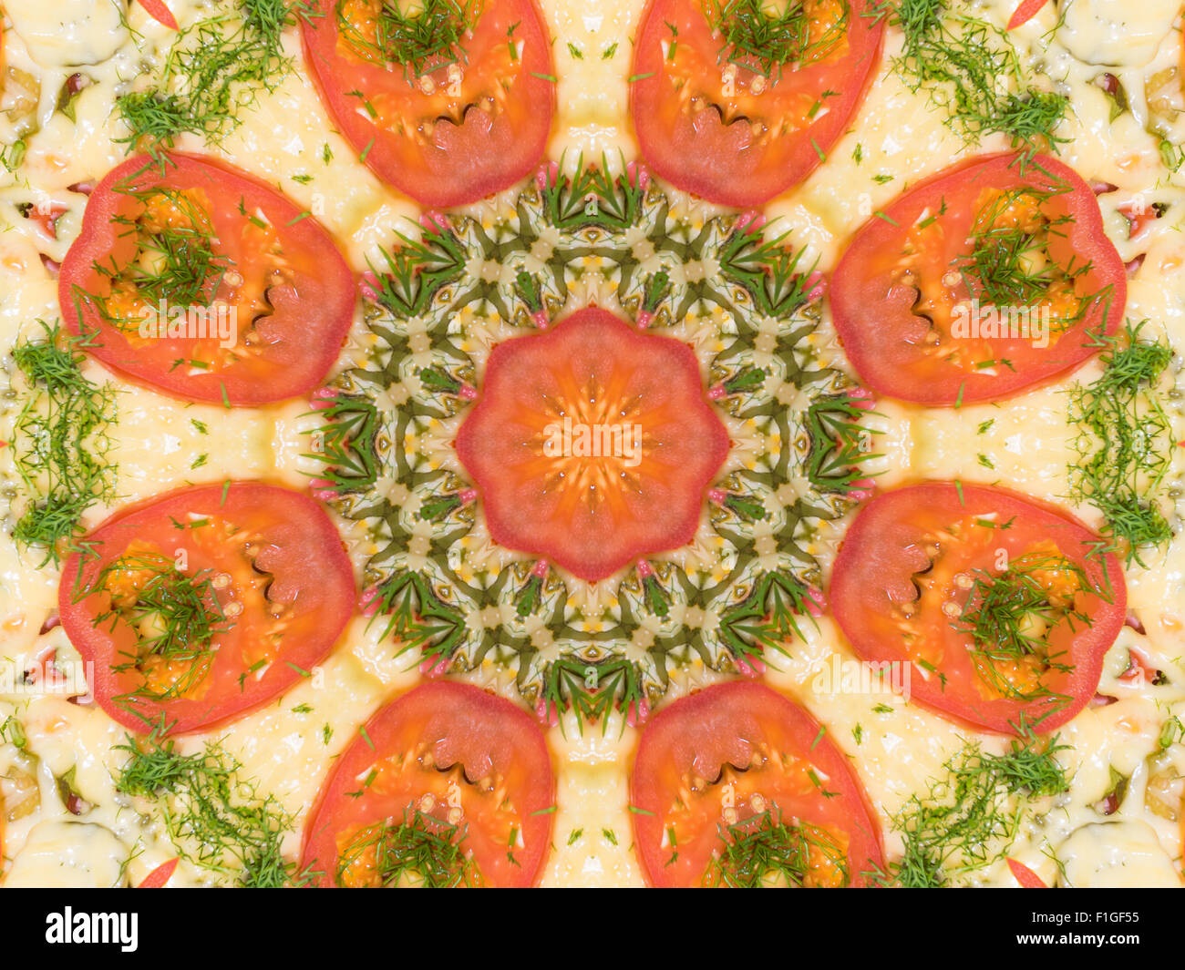 orange color drawing in kaleidoscope pattern - orange color drawing in ...