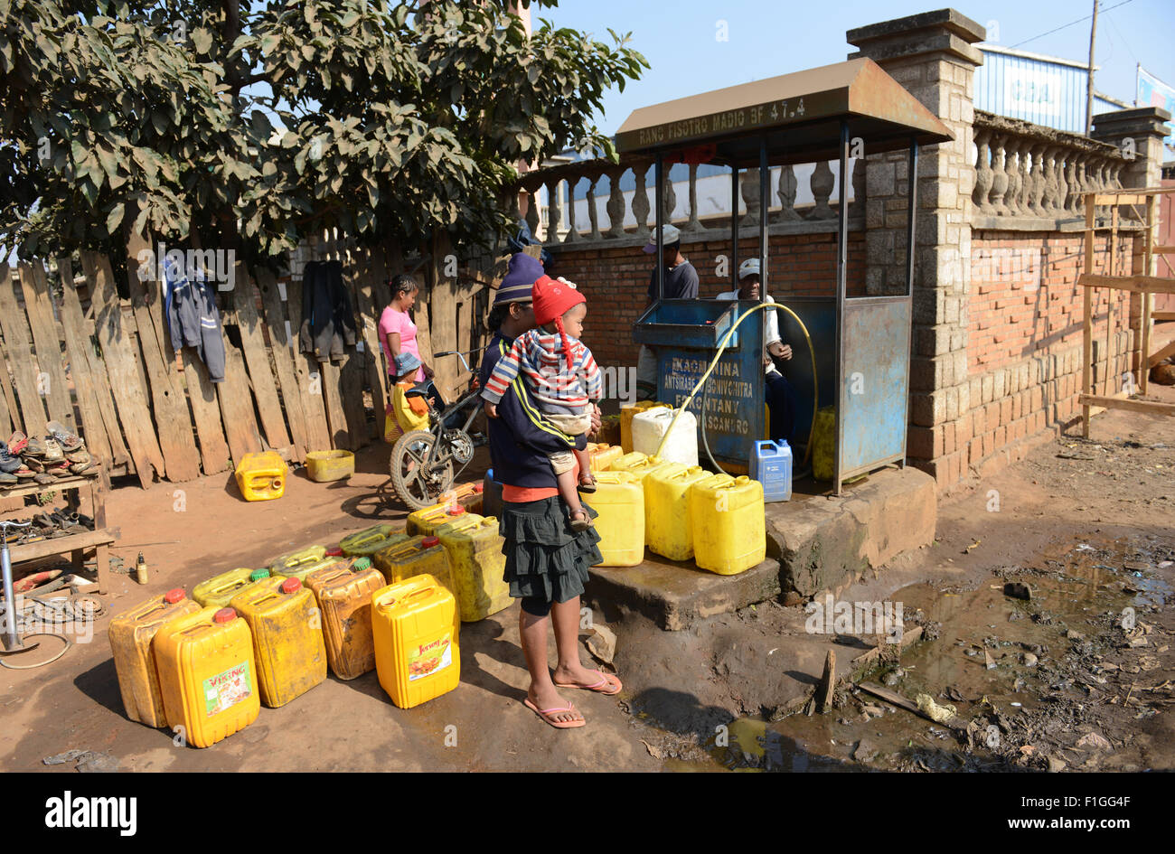 A water filling station in rural Madagascar Stock Photo - Alamy