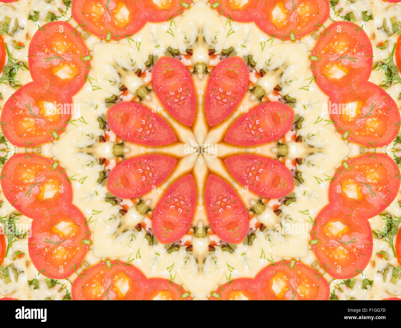 orange color drawing in kaleidoscope pattern - orange color drawing in ...