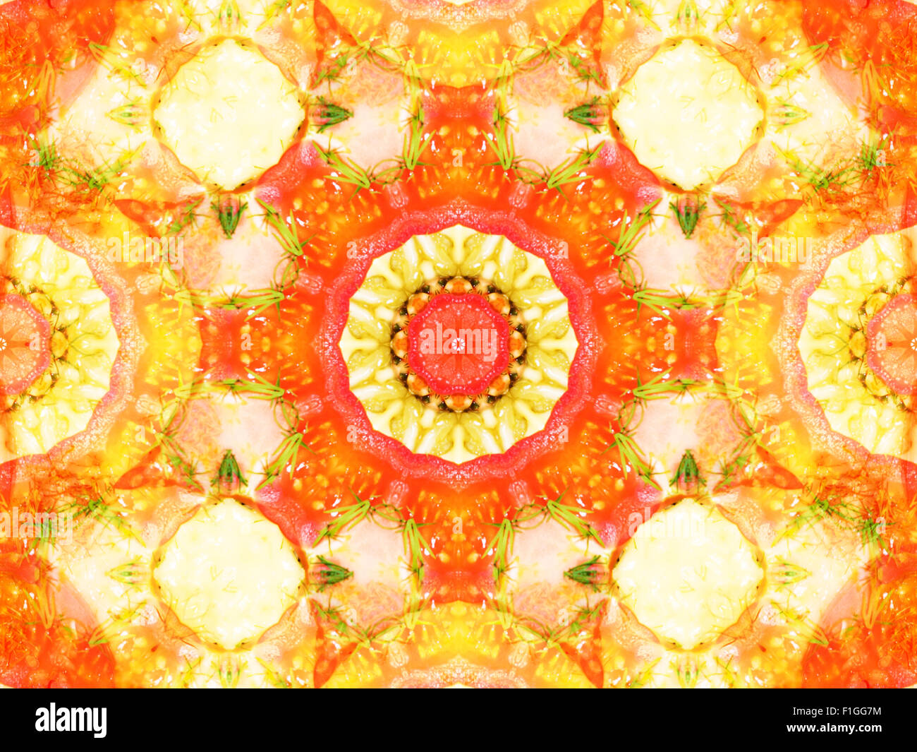 orange color drawing in kaleidoscope pattern - orange color drawing in ...
