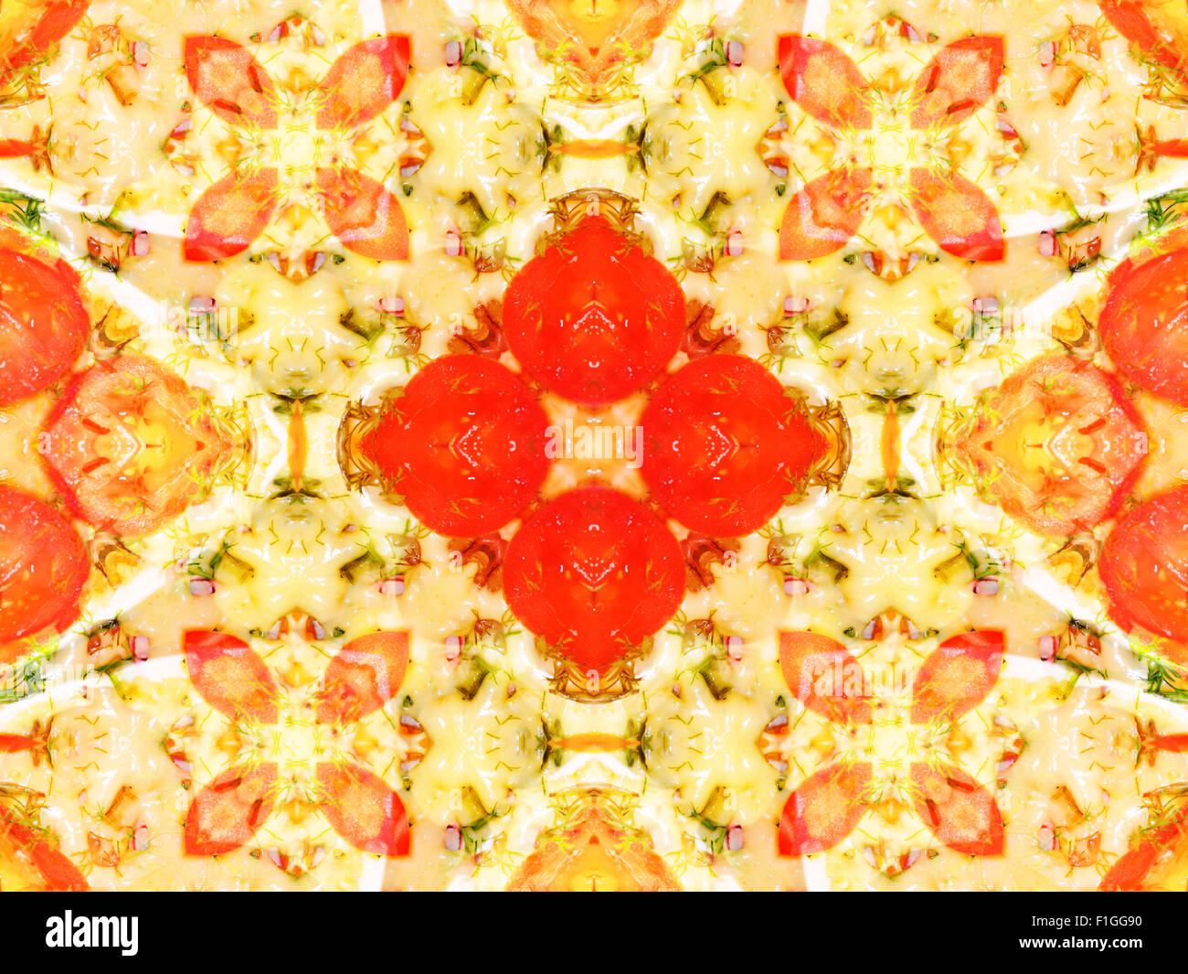 orange color drawing in kaleidoscope pattern - orange color drawing in ...