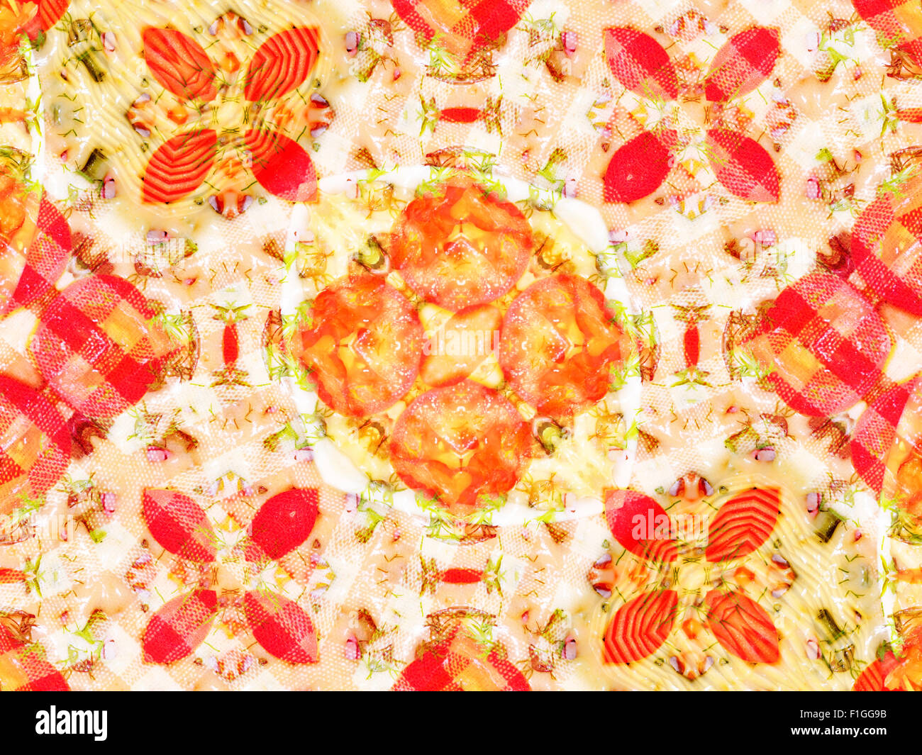 orange color drawing in kaleidoscope pattern - orange color drawing in ...