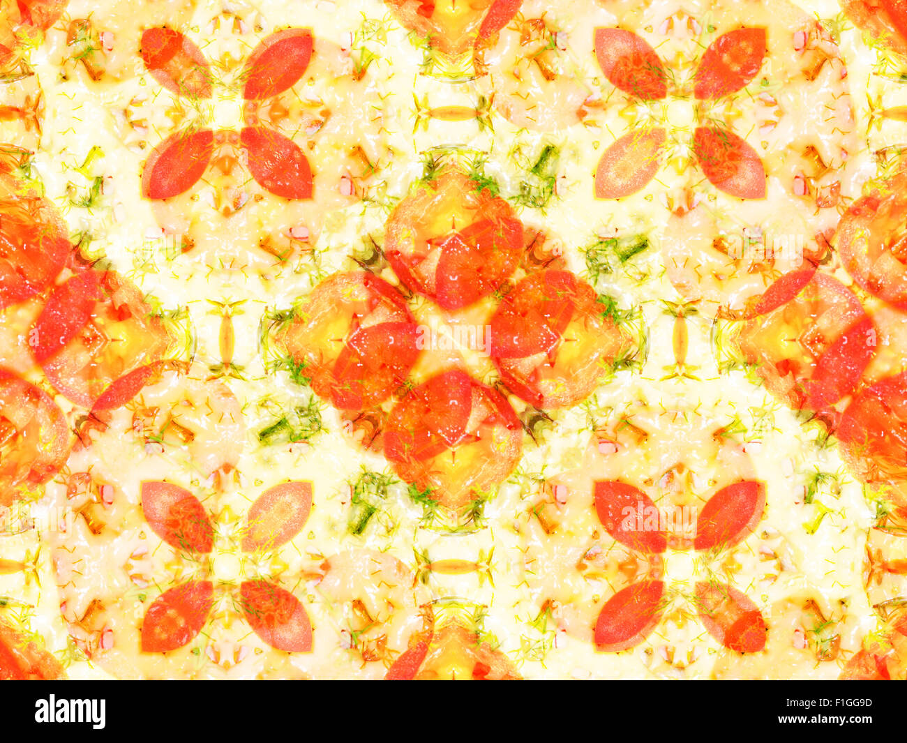 orange color drawing in kaleidoscope pattern - orange color drawing in ...