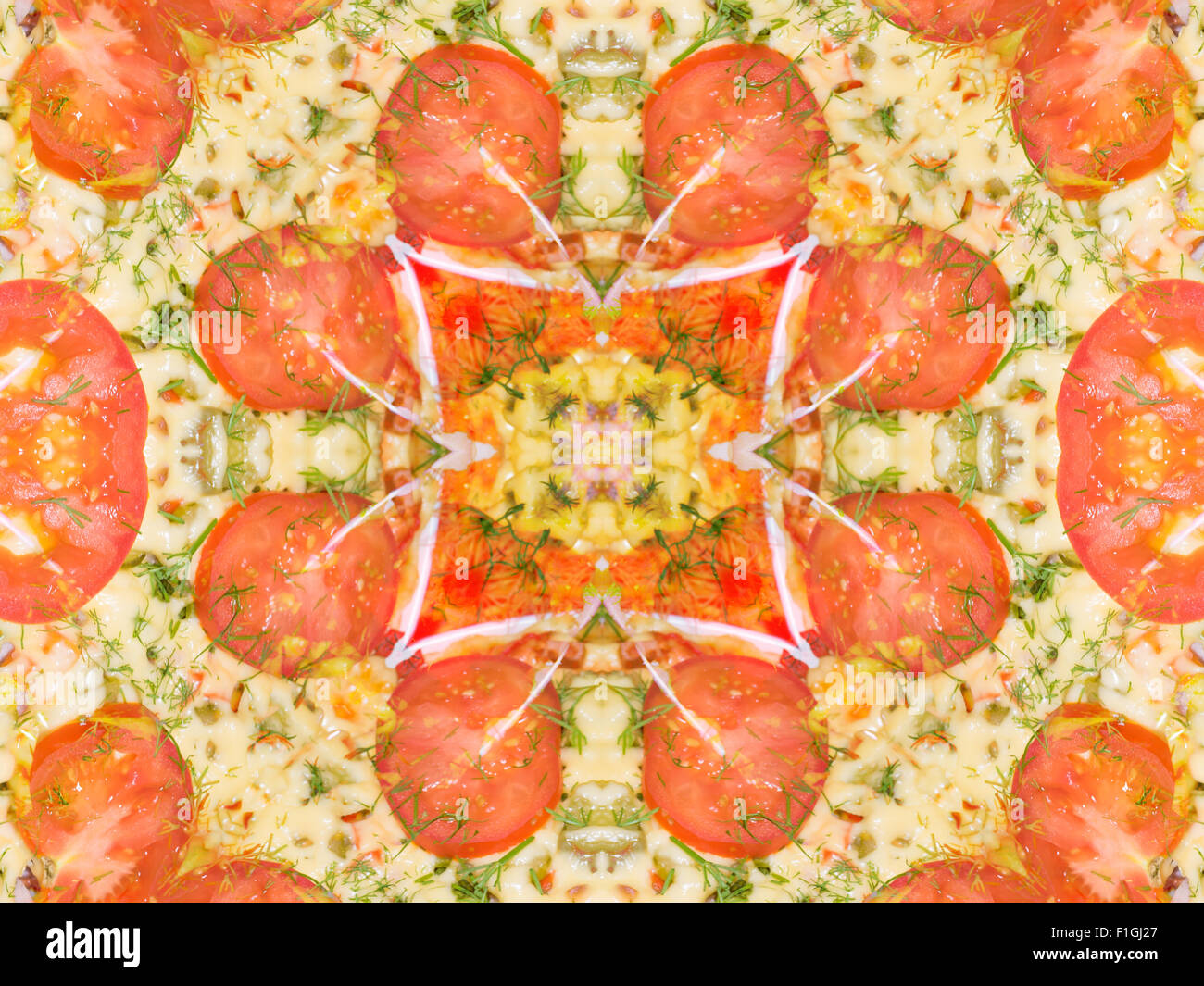 orange color drawing in kaleidoscope pattern - orange color drawing in ...