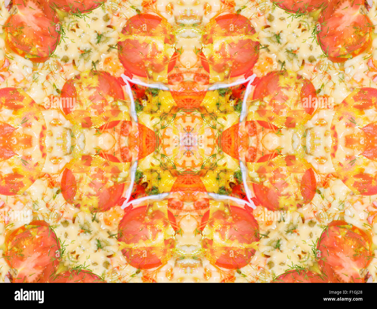 orange color drawing in kaleidoscope pattern - orange color drawing in ...