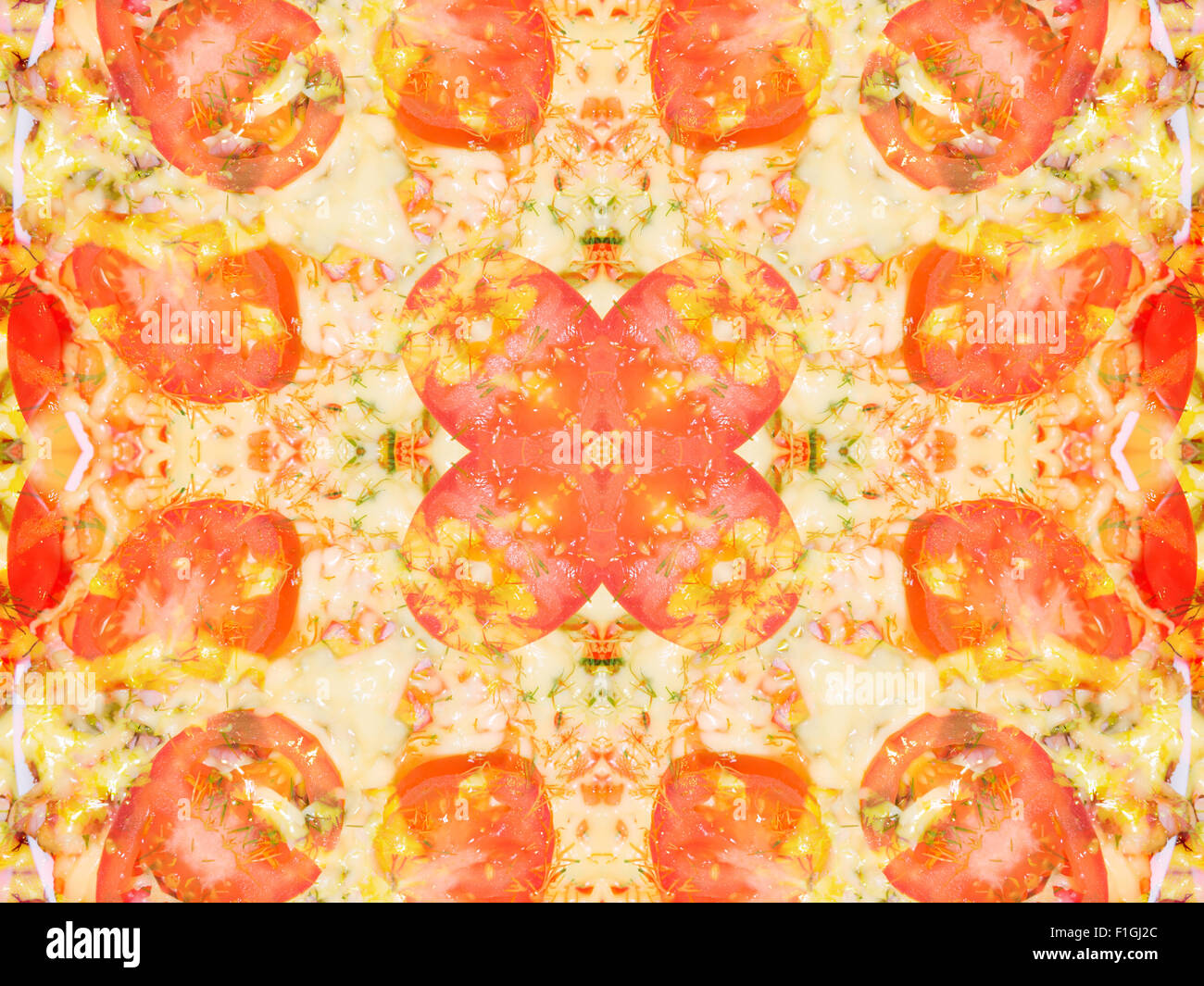 orange color drawing in kaleidoscope pattern - orange color drawing in ...