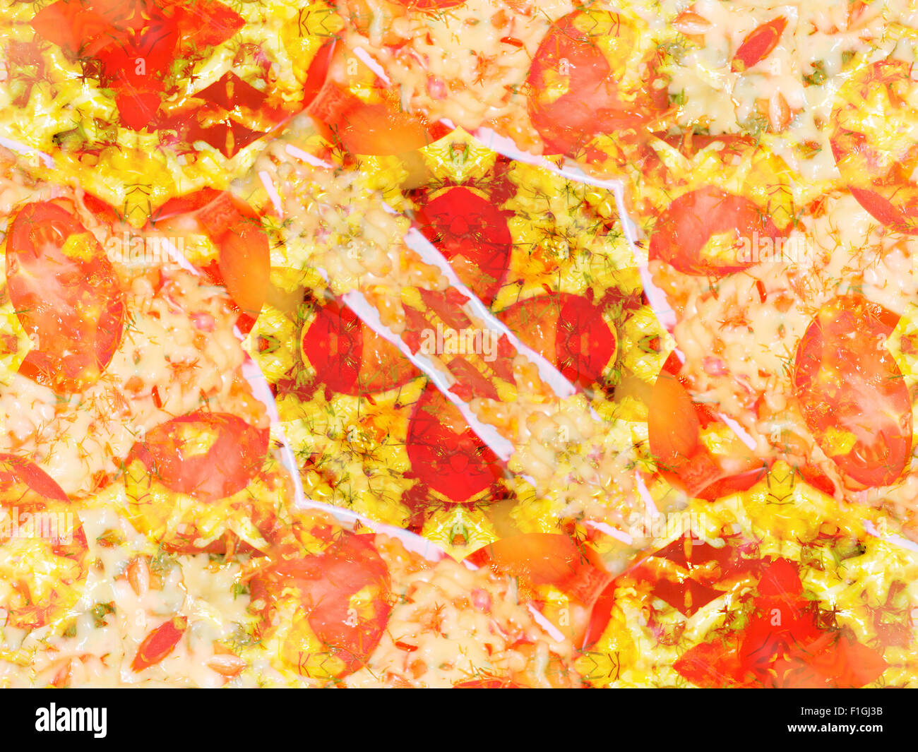 orange color drawing in kaleidoscope pattern - orange color drawing in ...