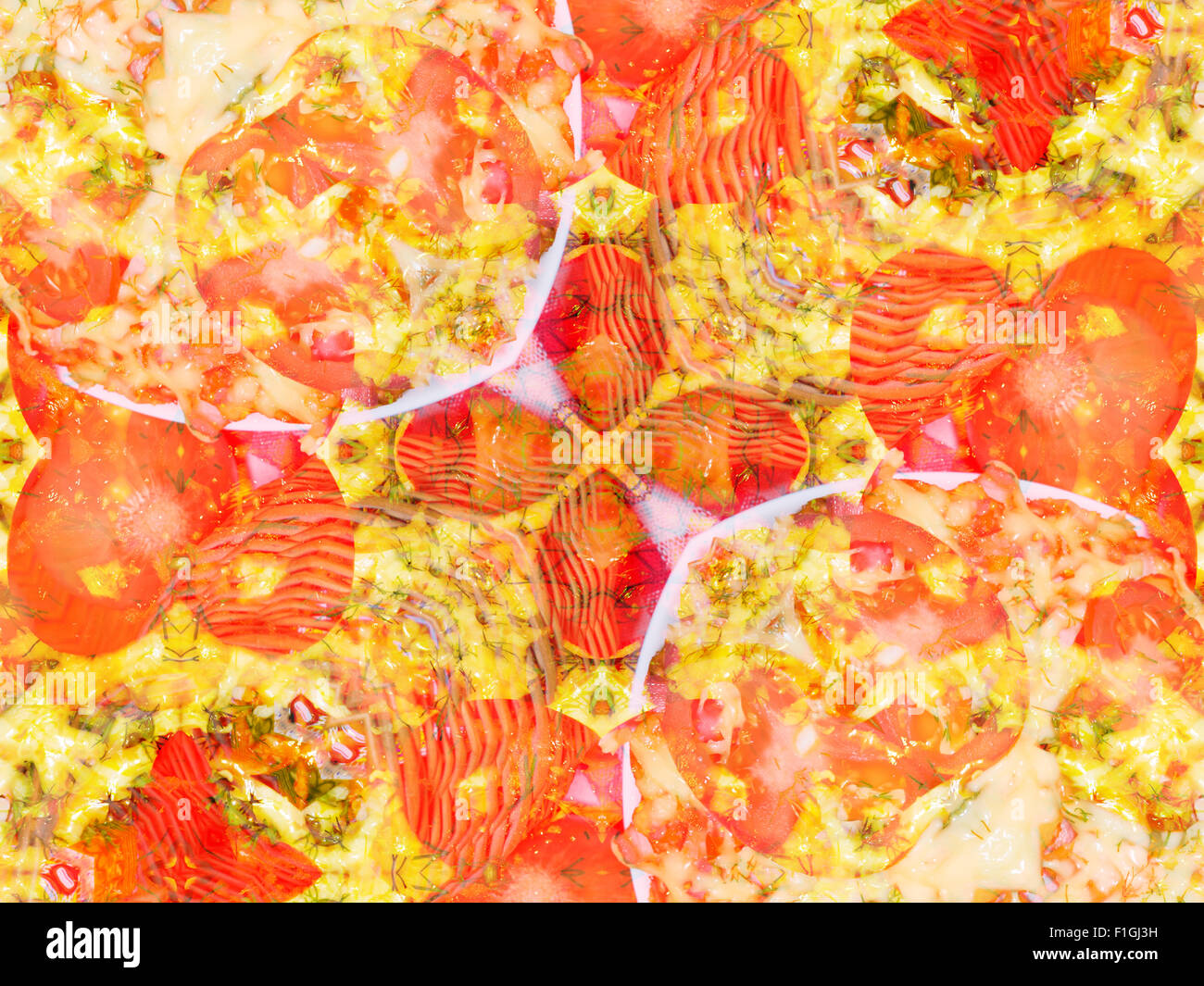 orange color drawing in kaleidoscope pattern - orange color drawing in ...
