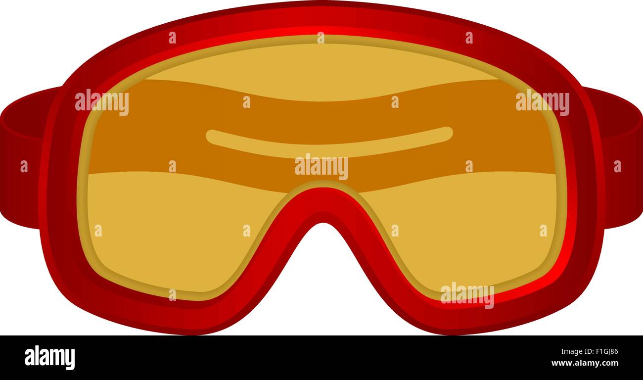 Ski sport goggles in red design Stock Vector Image & Art - Alamy