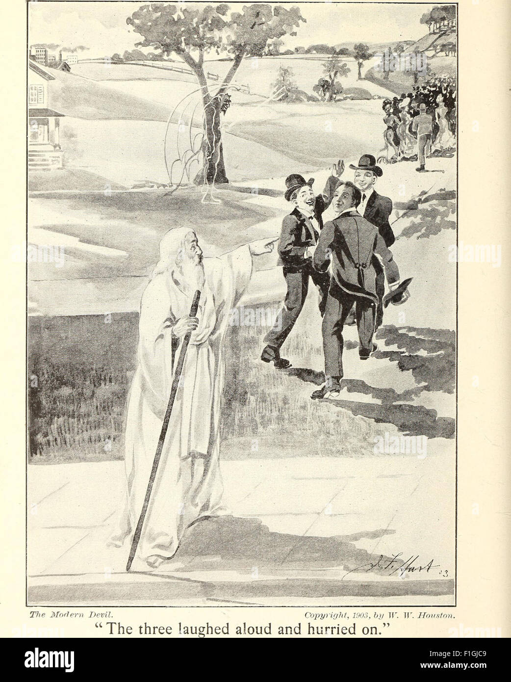 The modern devil, his play between the false and the good; (1903 Stock ...