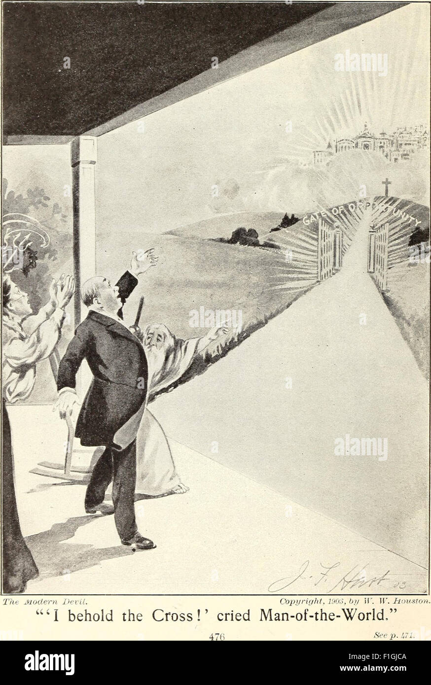 The modern devil, his play between the false and the good; (1903 Stock ...