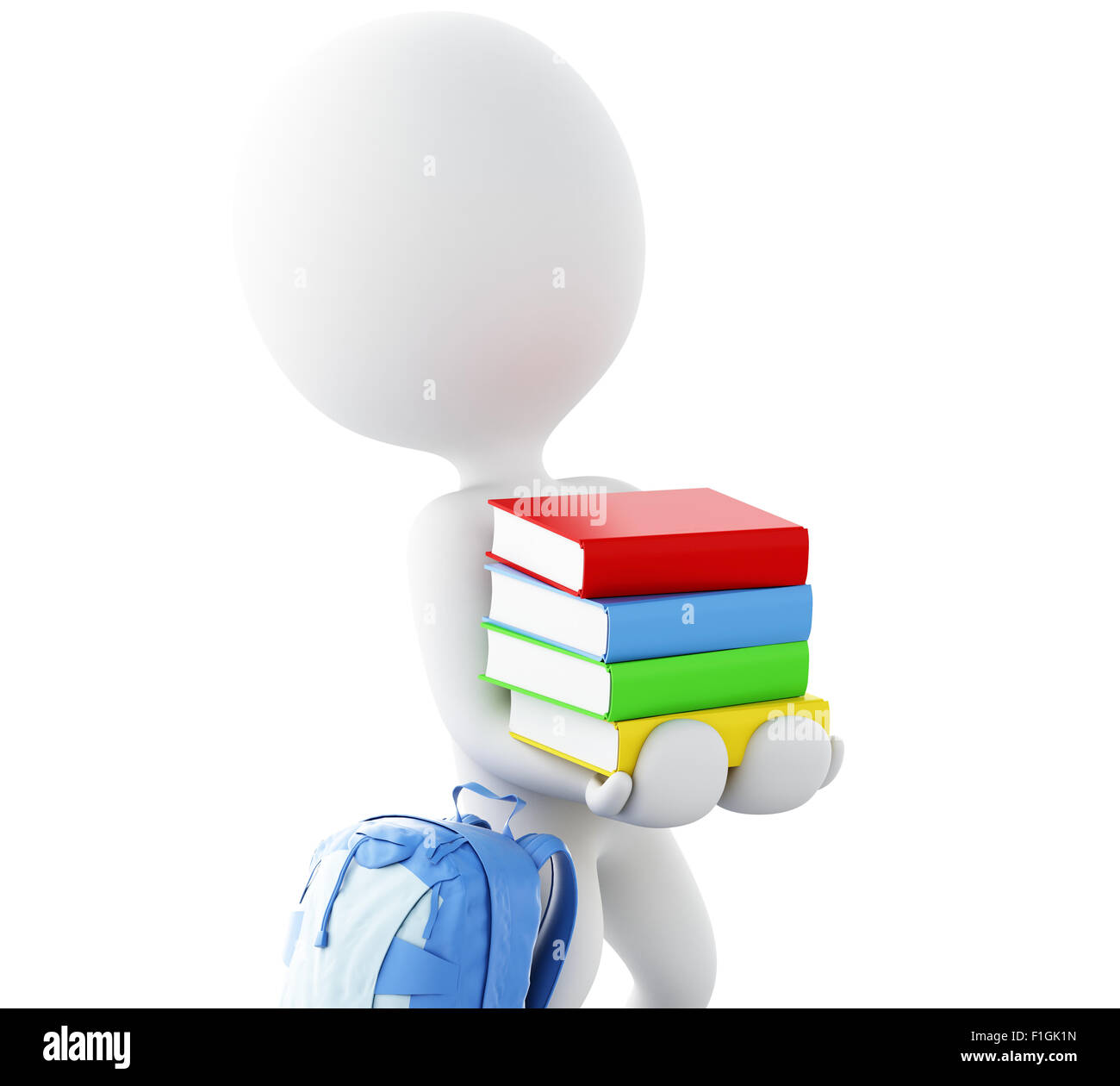 Student carrying books in backpack hi-res stock photography and images ...