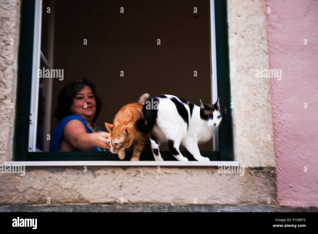 Daily life in Lisbon, Portugal Stock Photo - Alamy