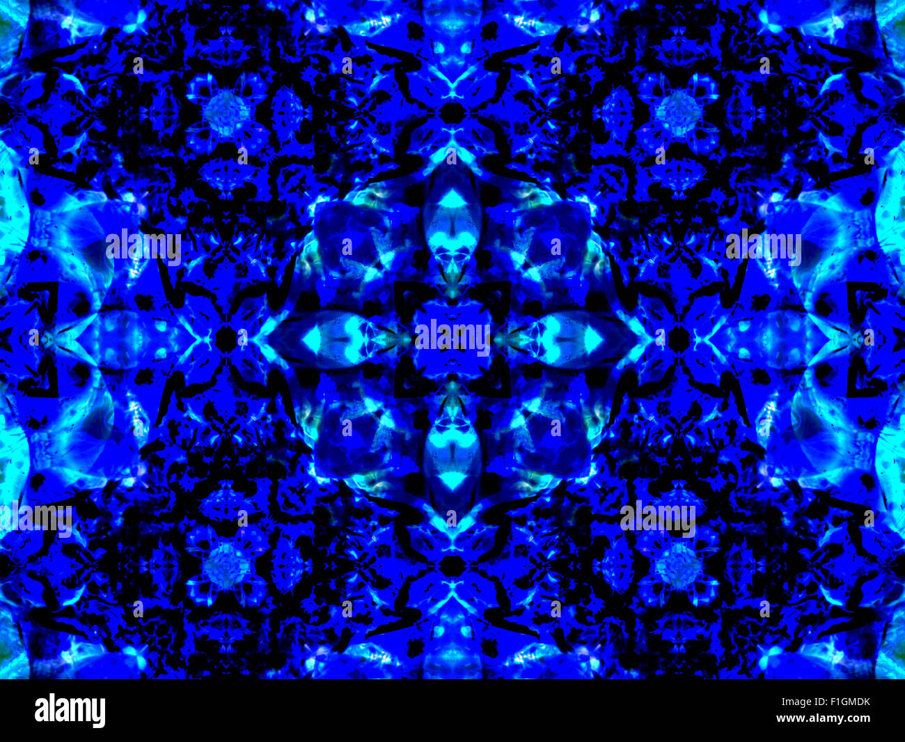 blue color drawing in kaleidoscope pattern - blue color drawing in ...