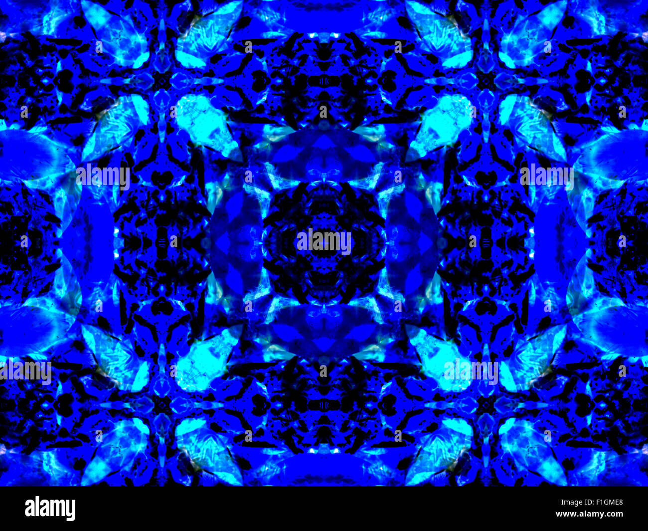 blue color drawing in kaleidoscope pattern - blue color drawing in ...