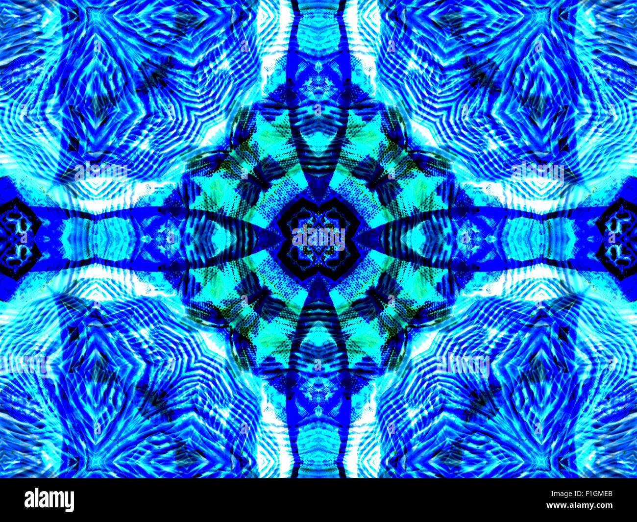 blue color drawing in kaleidoscope pattern - blue color drawing in ...