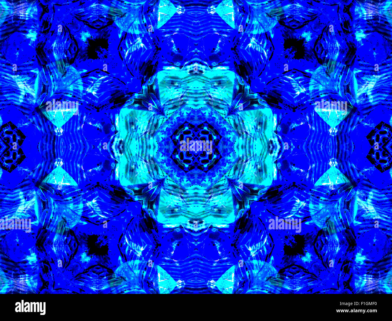 blue color drawing in kaleidoscope pattern - blue color drawing in ...