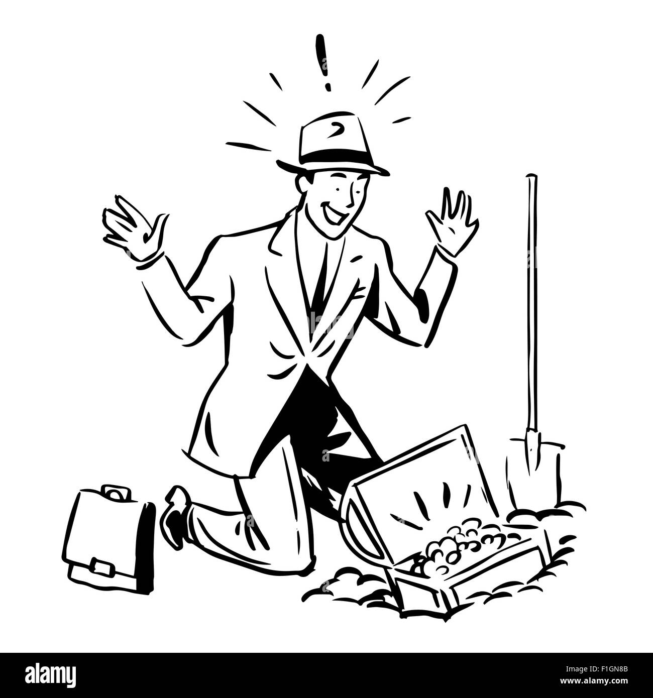 Treasure pirate treasure chest Black and White Stock Photos & Images ...