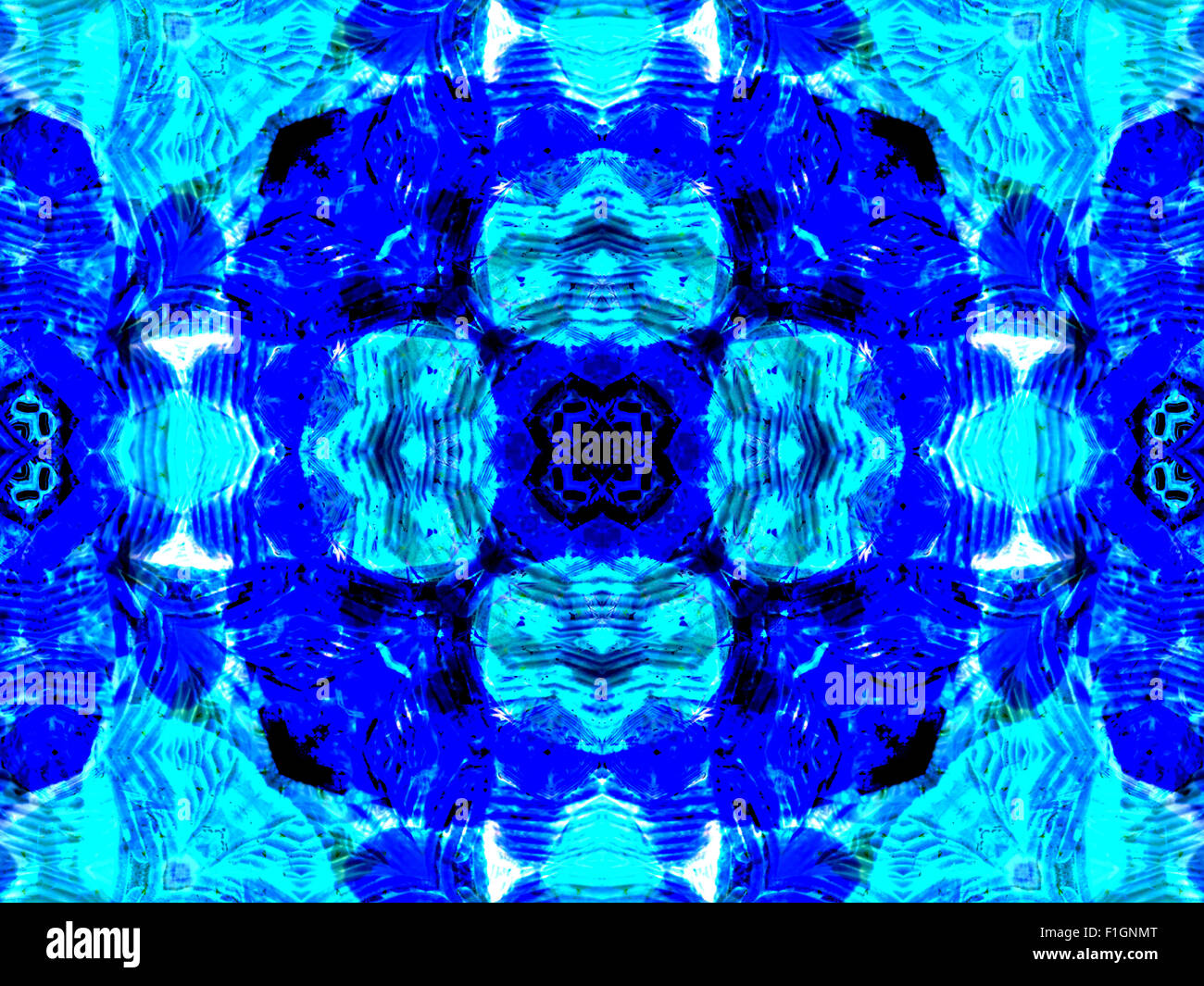blue color drawing in kaleidoscope pattern - blue color drawing in ...