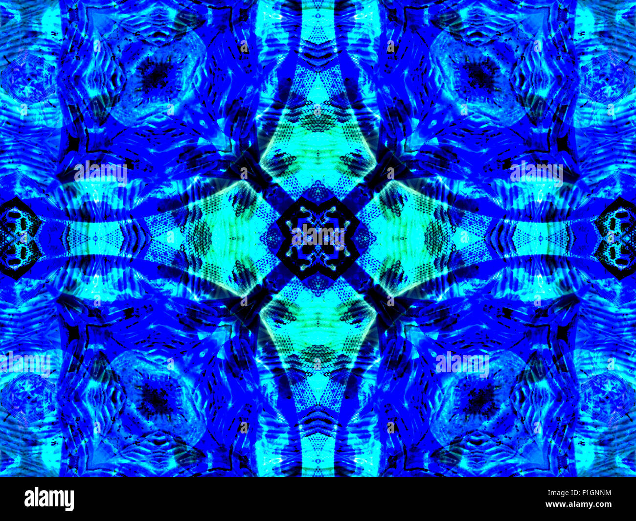 blue color drawing in kaleidoscope pattern - blue color drawing in ...