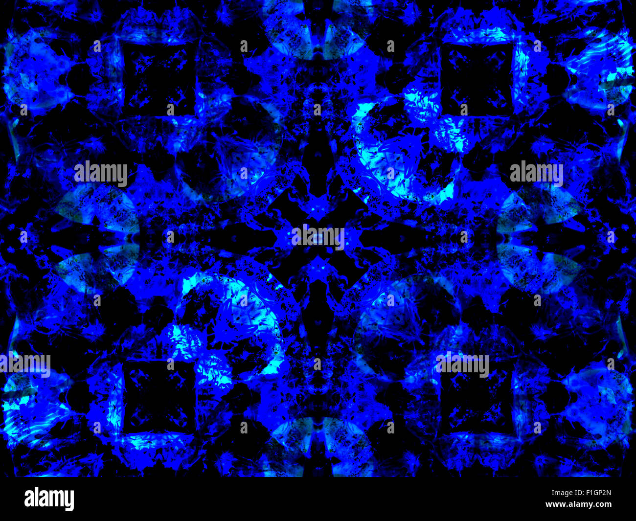 blue color drawing in kaleidoscope pattern - blue color drawing in ...