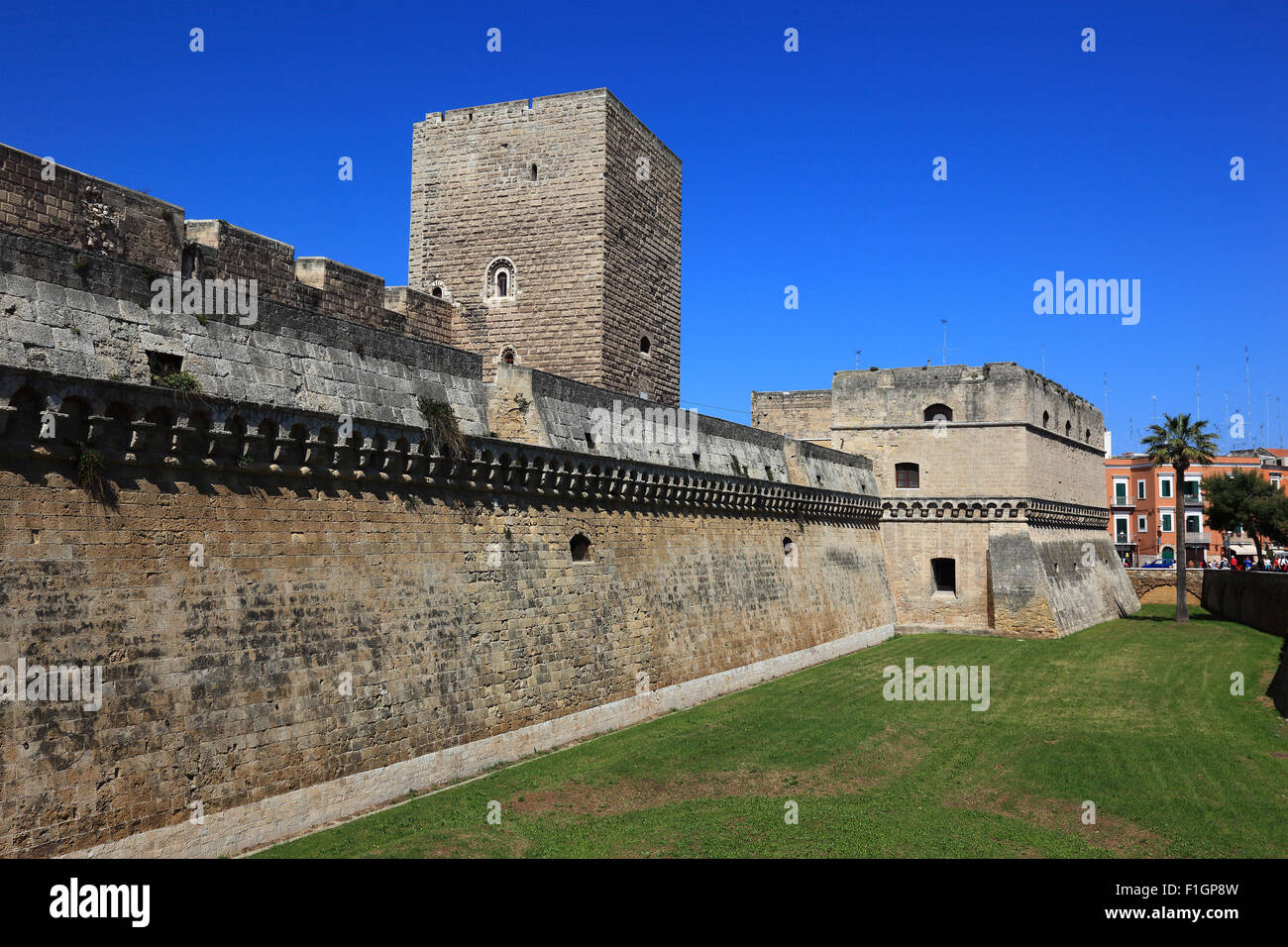 Bari, castle Castello Svevo, , Apulia, Italy Stock Photo, Royalty Free ...