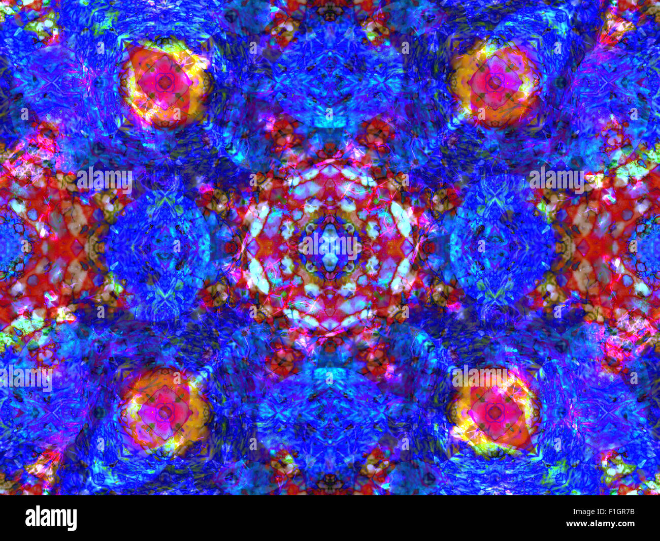 blue color drawing in kaleidoscope pattern - blue color drawing in ...