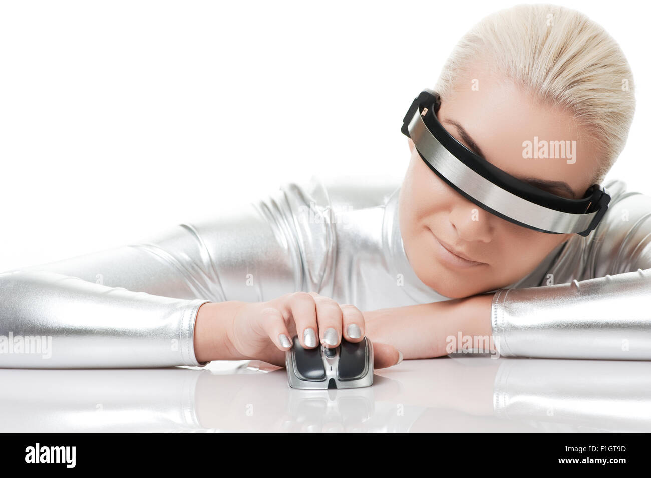 Beautiful cyber woman Stock Photo - Alamy