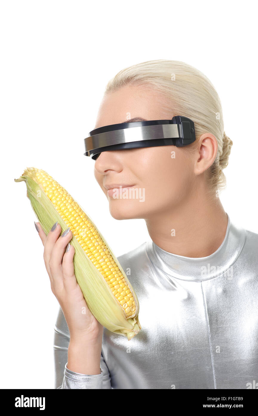 Cyber Woman With Corn